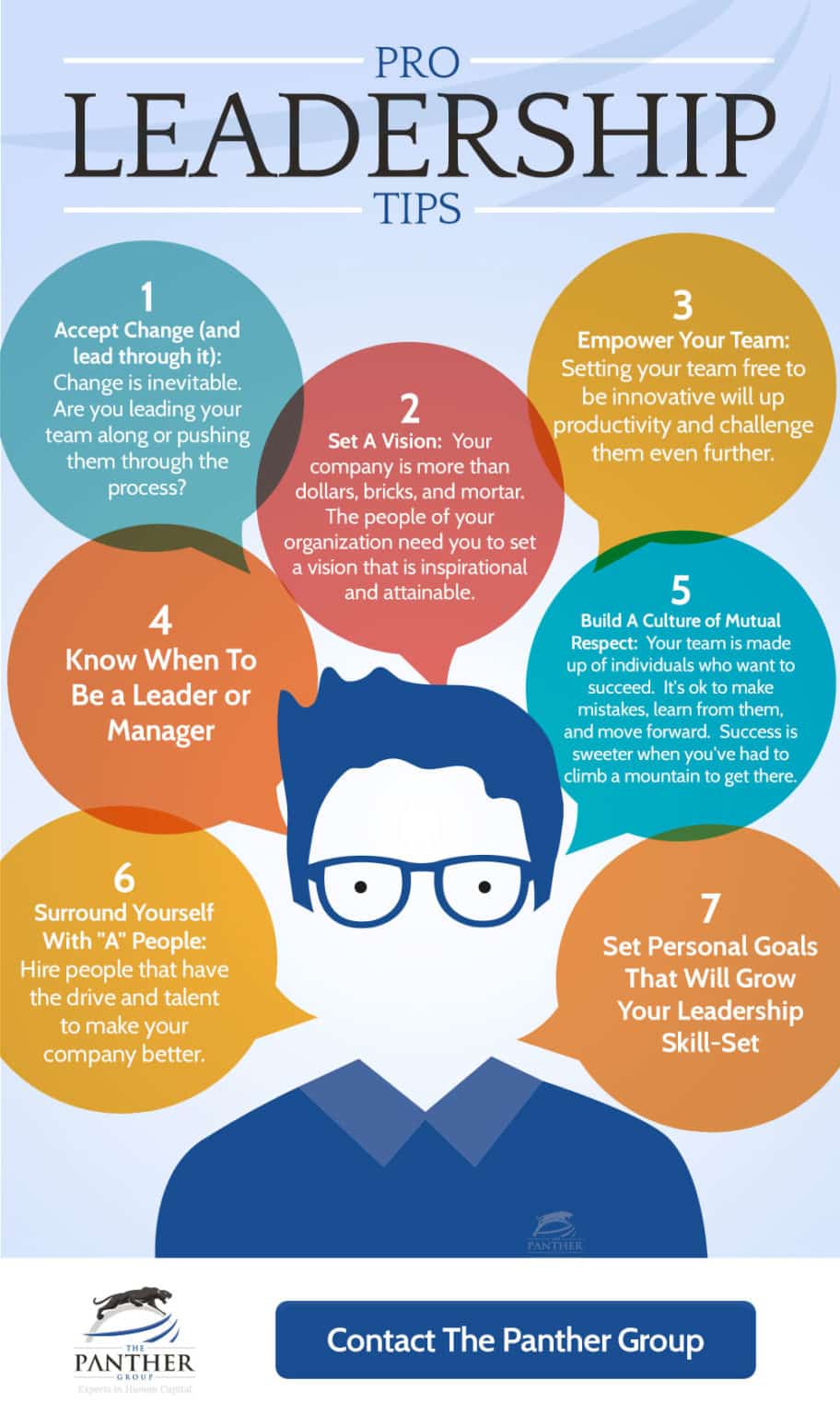 Pro Leadership Tips - Infographic
